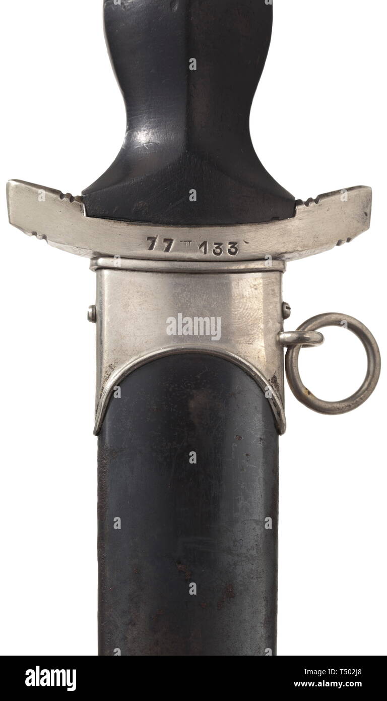 A SS honour dagger M 34 with Röhm dedication. The blade etched on the ...