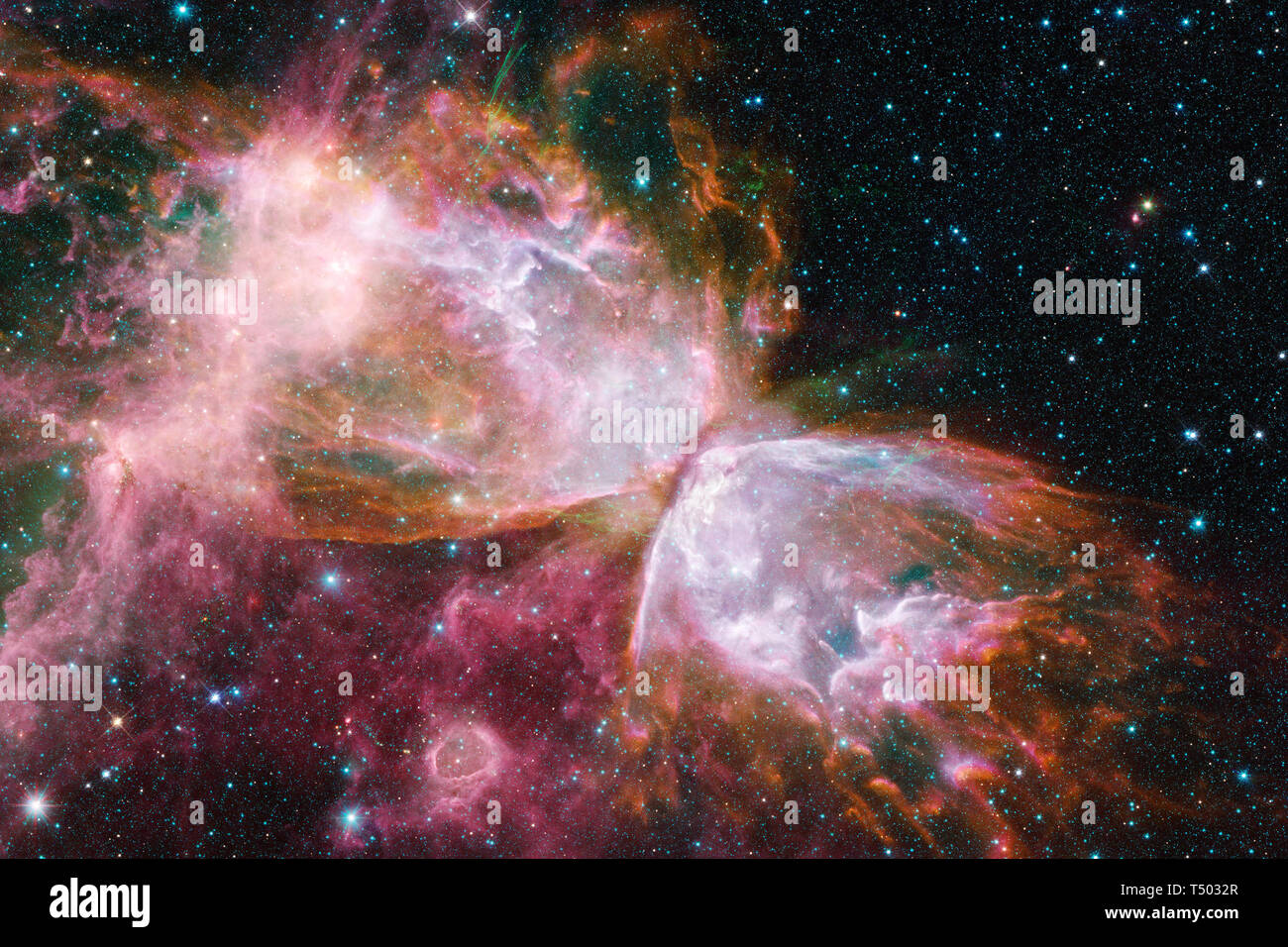 Universe scene with stars and galaxies in deep space showing the beauty ...