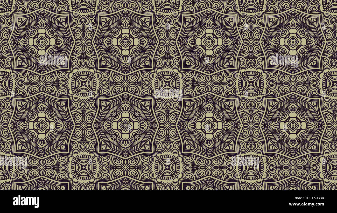 Brown Vintage Decorative Floral Pattern Wallpaper Design Stock Photo ...