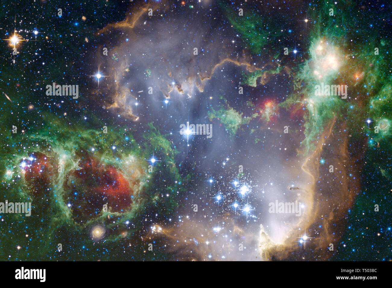 Galaxy, starfield, nebulae, cluster of stars in deep space. Science ...