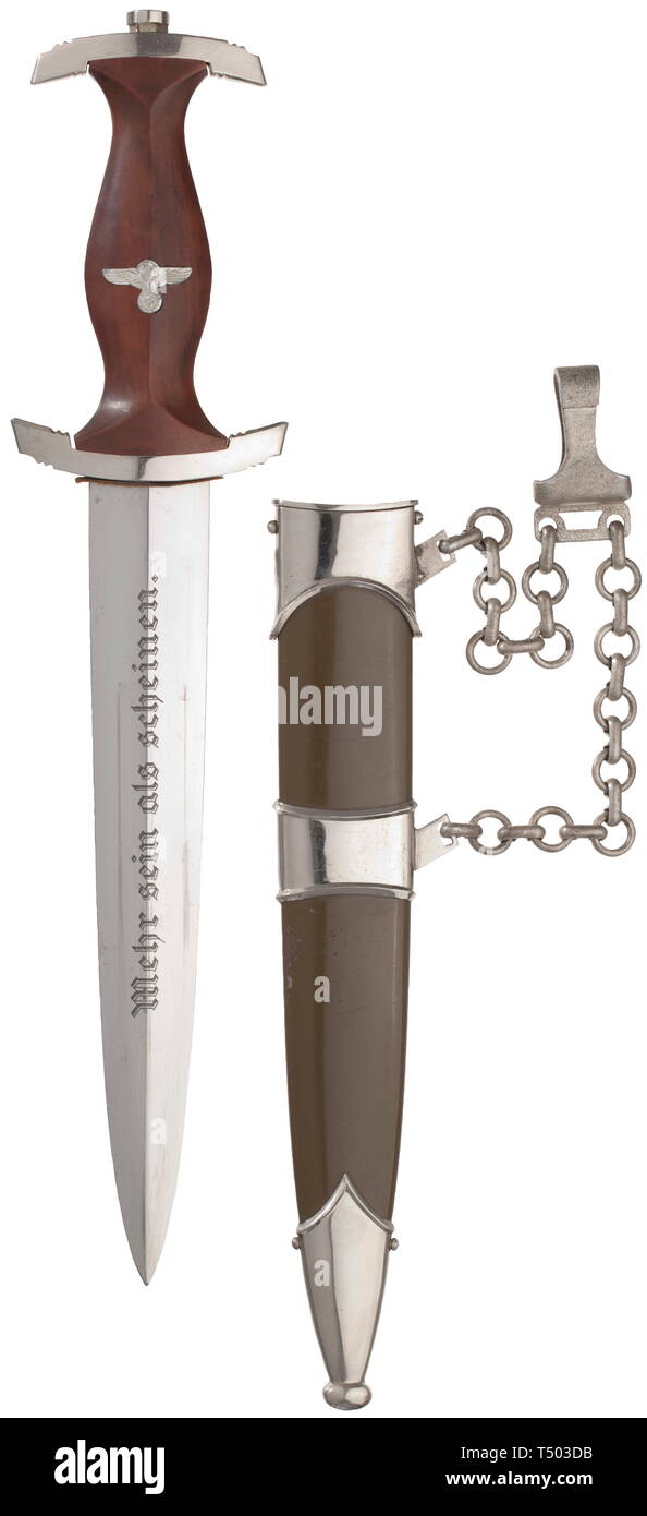 An NPEA leader's dagger. The blade with etched devices and reverse ...