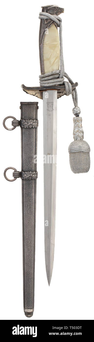 A diplomat's dagger M 38 with hanger and sword knot. The blade with ...