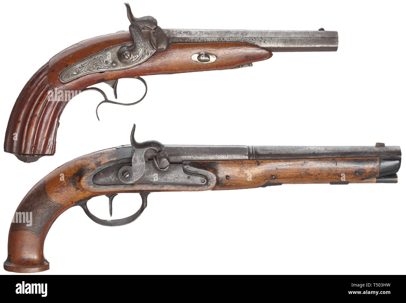 Small arms, pistols, two caplock pistol, calibers 15 mm and 16 mm ...