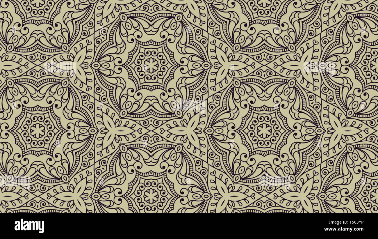 Brown Vintage Ornamental Pattern Wallpaper Stock Photo - Alamy