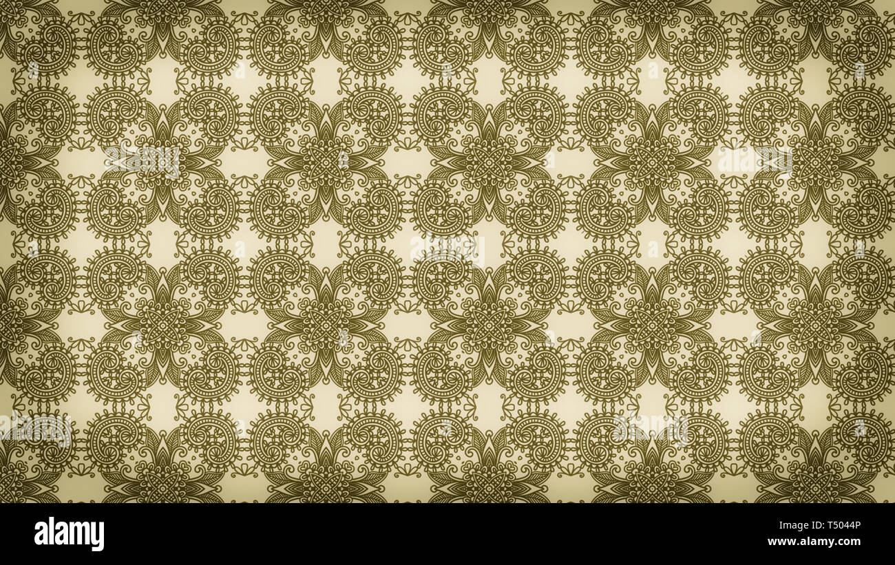 Brown Vintage Decorative Floral Pattern Background Image Stock Photo ...