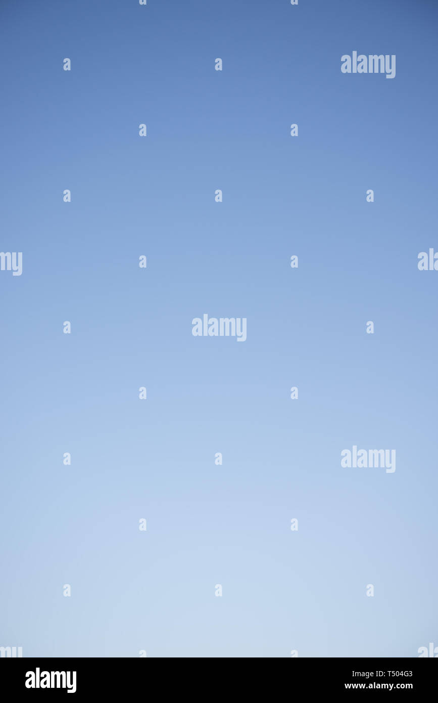 clear sky without clouds, light blue sky above the horizon without ...