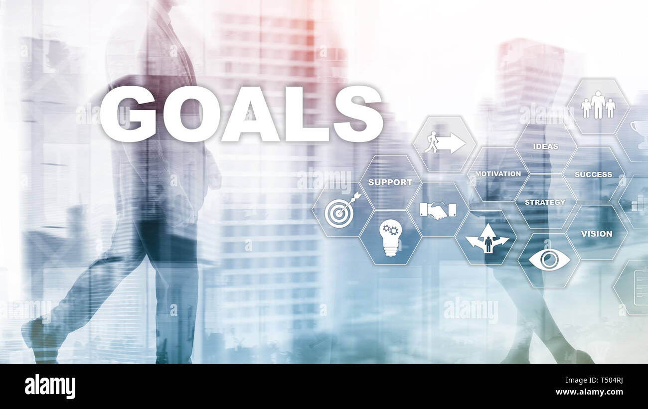 Target Goals Expectations Achievement Graphic Concept. Business ...