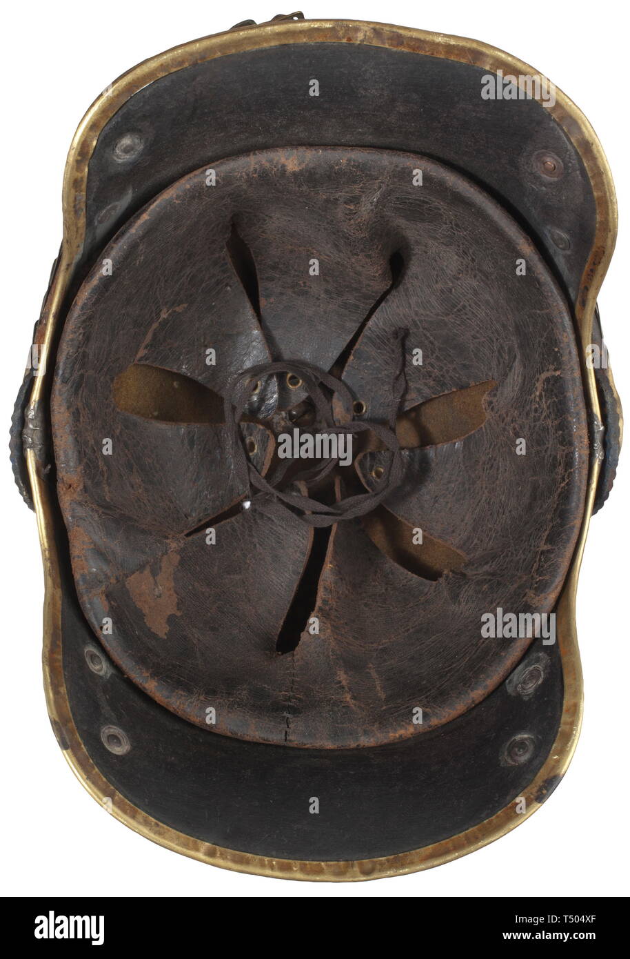 A "Detaille" experimental helmet of the infantry M 13. Pressed leather ...