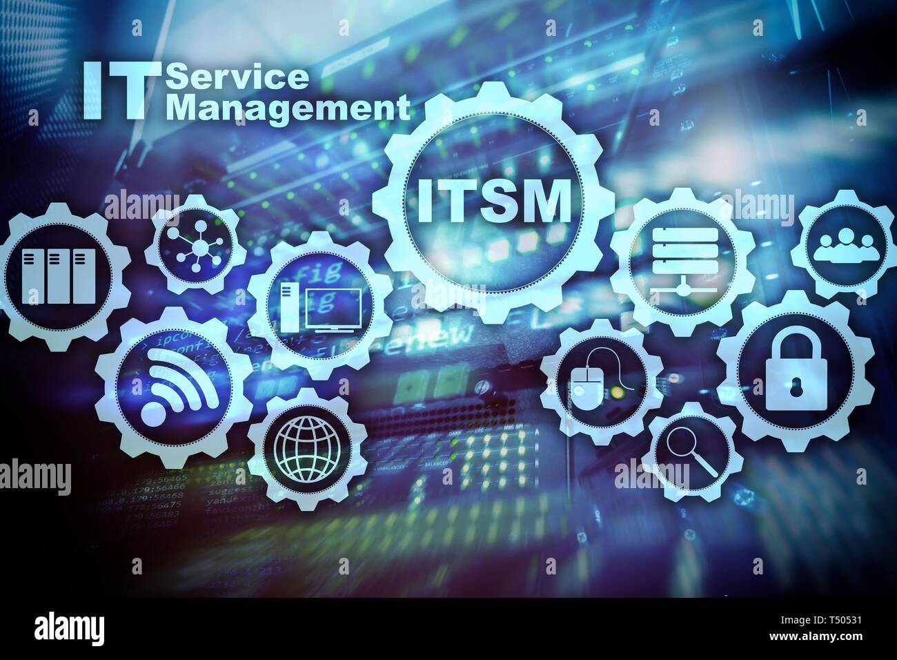 ITSM. IT Service Management. Concept for information technology service ...
