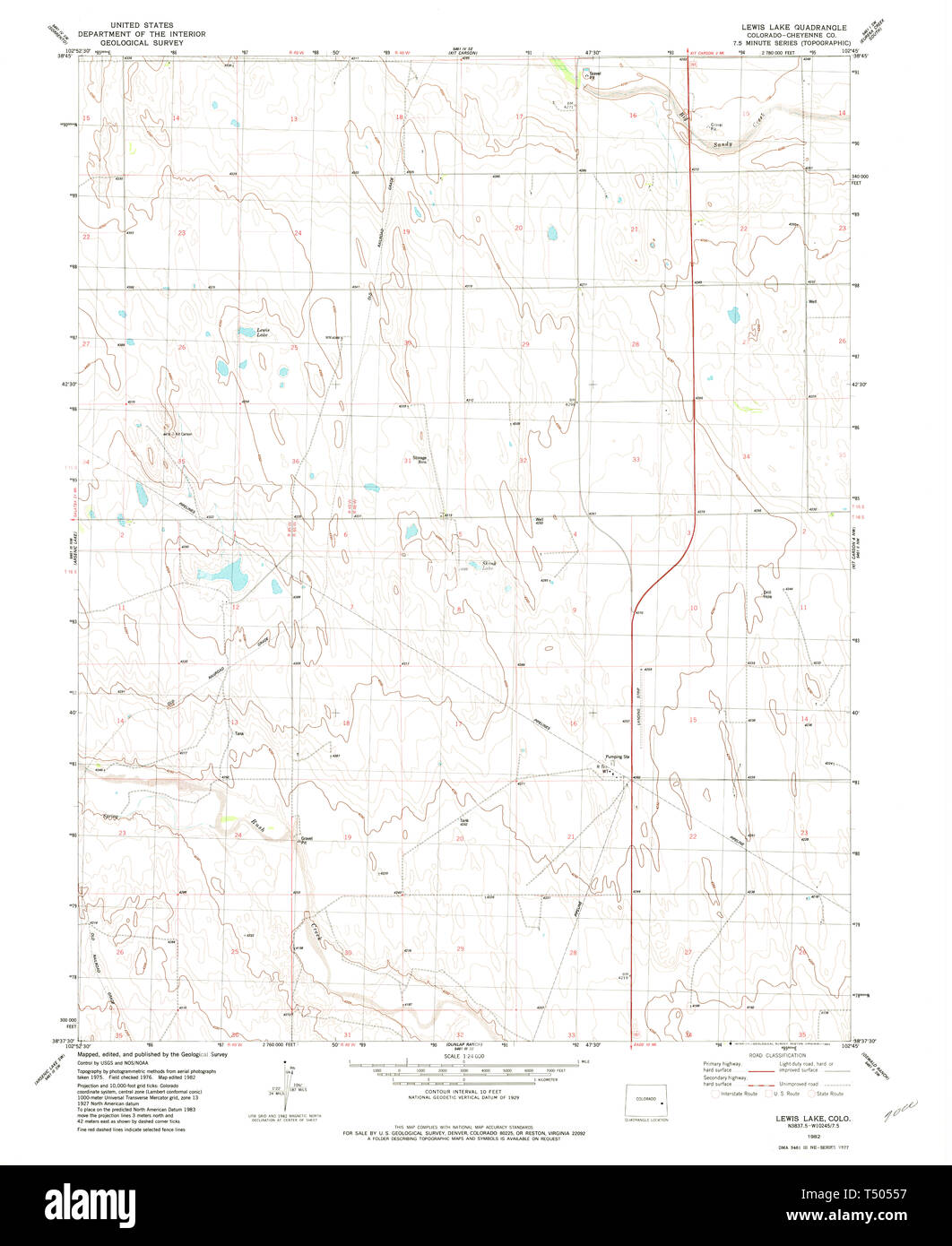 USGS TOPO Map Colorado CO Lewis Lake 233595 1982 24000 Restoration ...