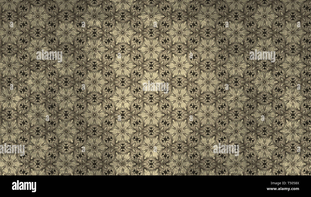 Brown Vintage Decorative Ornament Wallpaper Pattern Stock Photo - Alamy