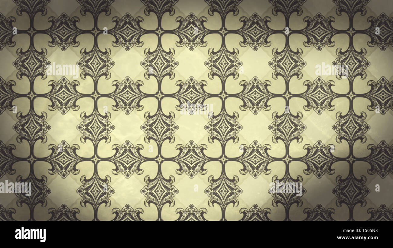 Brown Vintage Floral Ornament Wallpaper Pattern Graphic Stock Photo - Alamy