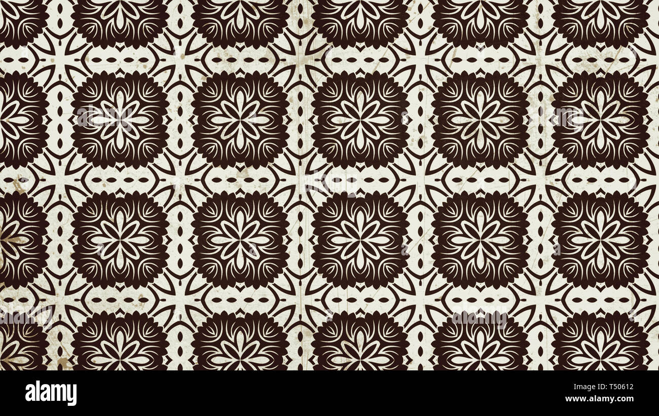 Brown Vintage Floral Pattern Wallpaper Stock Photo - Alamy
