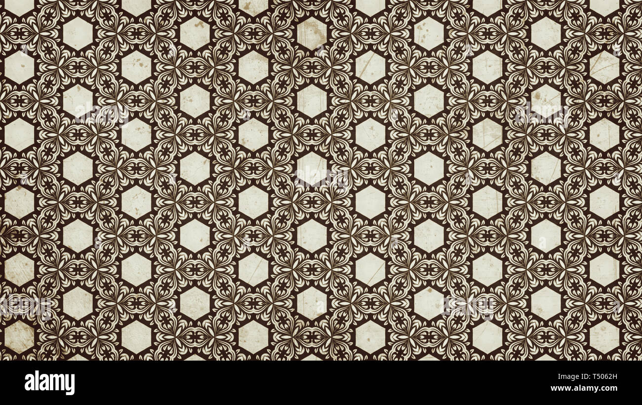 Brown Vintage Floral Ornament Wallpaper Pattern Graphic Stock Photo - Alamy