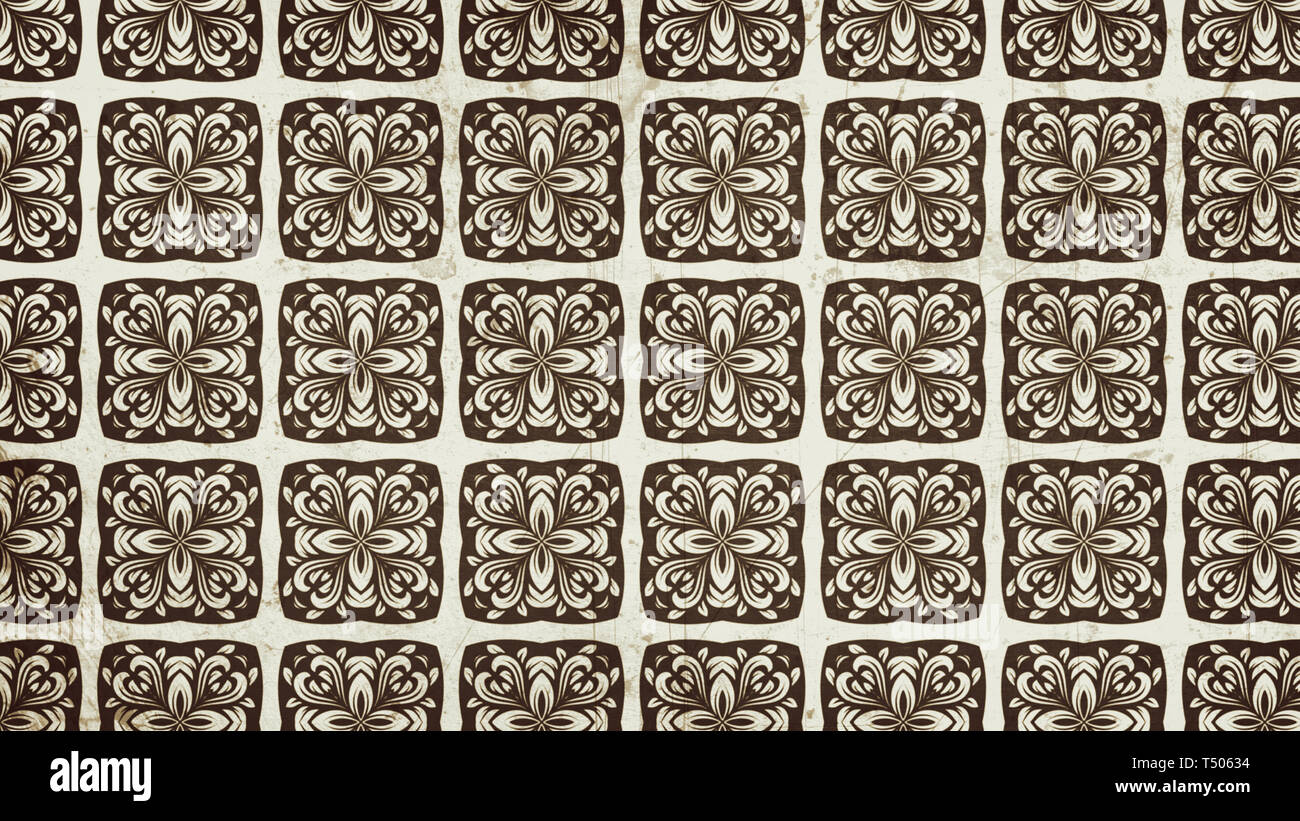 Brown Vintage Ornament Wallpaper Pattern Design Stock Photo - Alamy