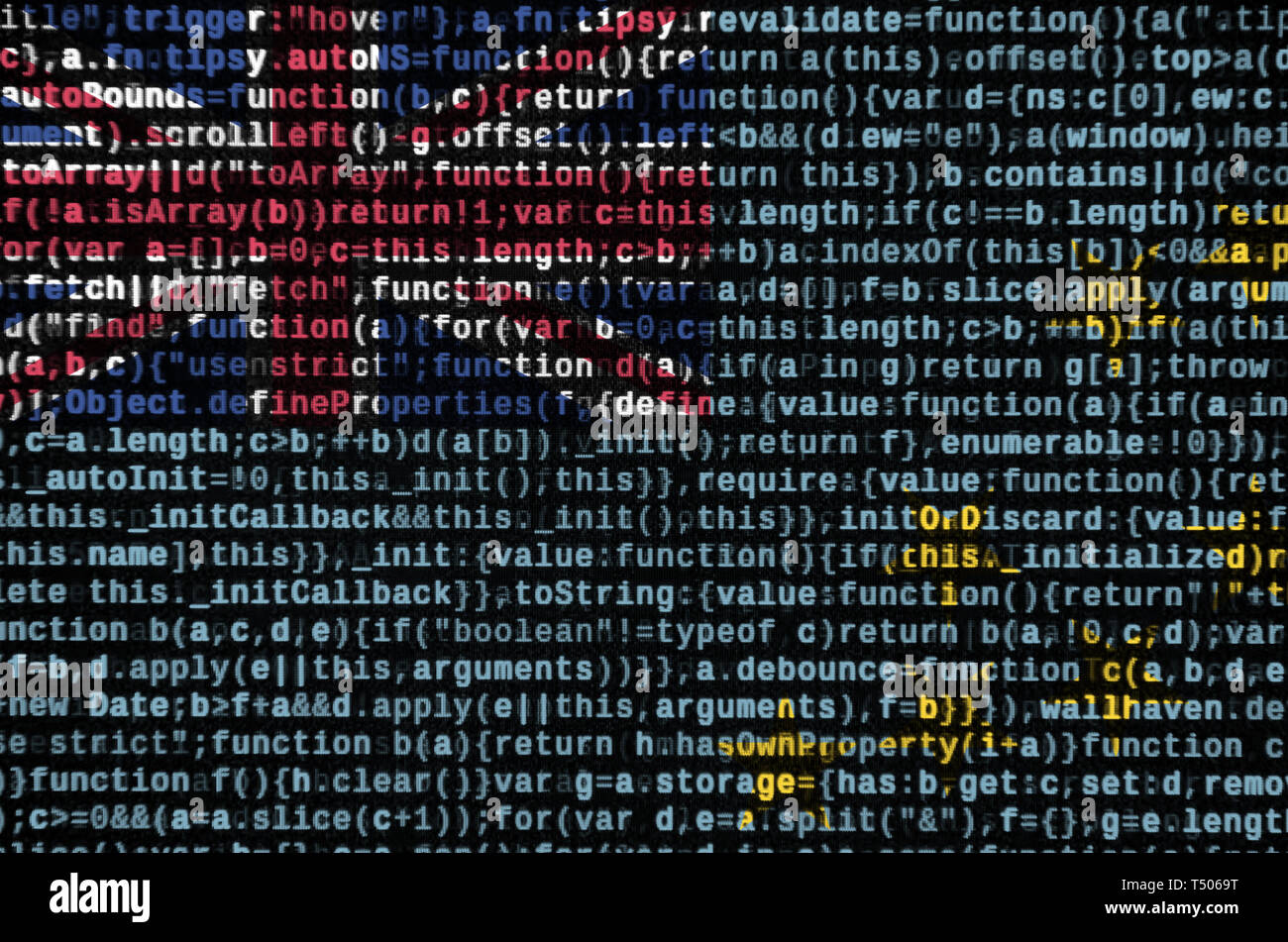 Tuvalu flag is depicted on the screen with the program code. The ...