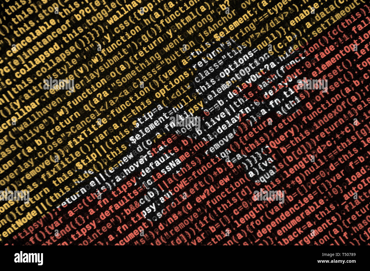 Bhutan flag is depicted on the screen with the program code. The ...