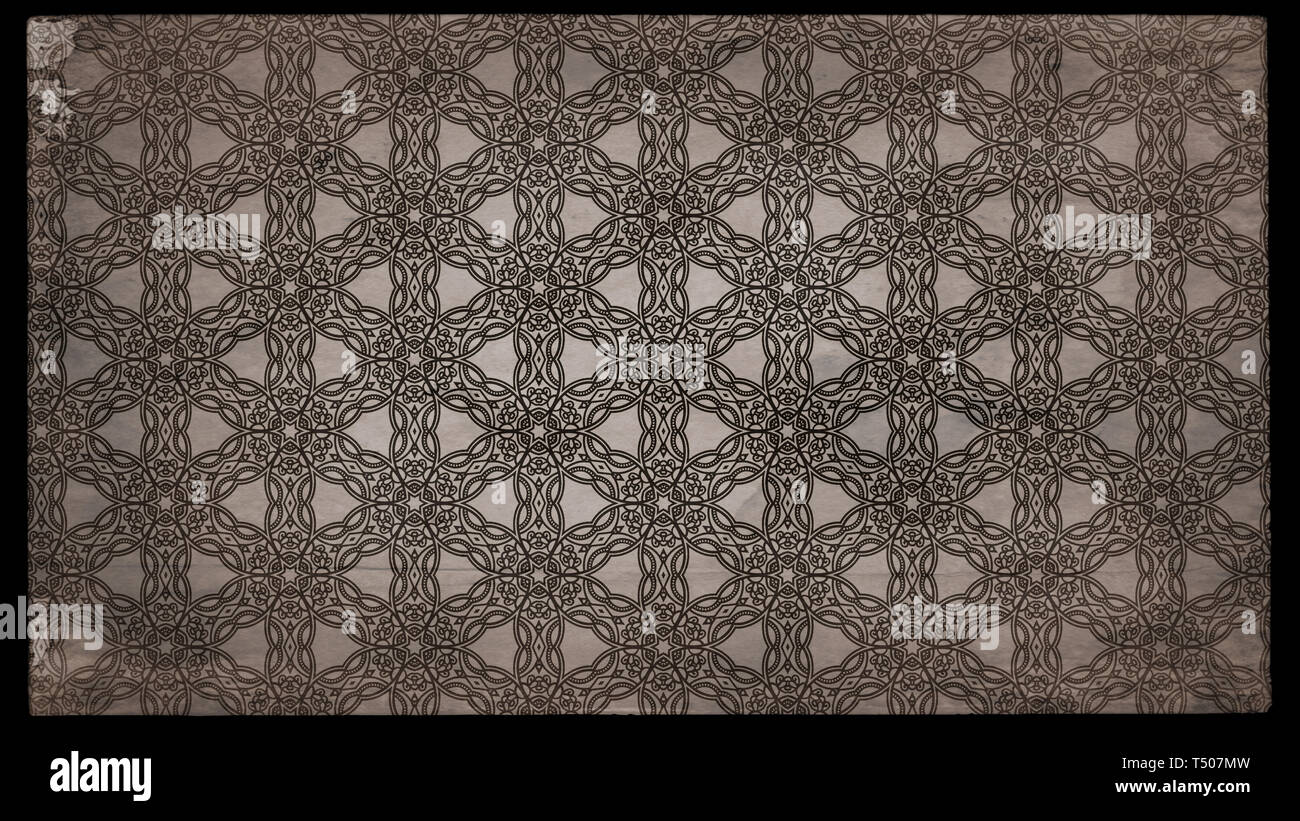 Dark Brown Vintage Flower Wallpaper Pattern Stock Photo - Alamy