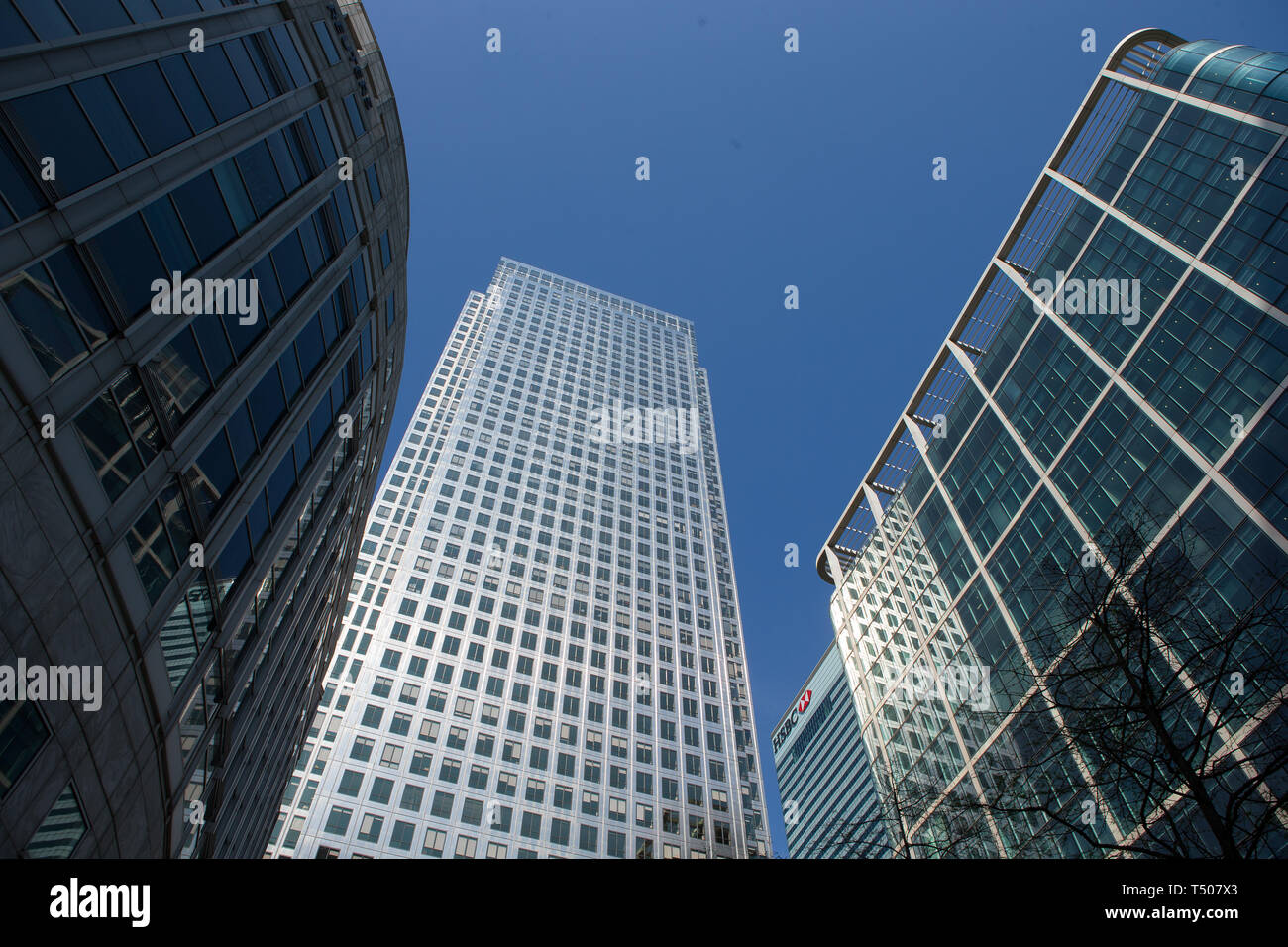 One Canada Square skyscraper, Canary Wharf, London England UK Stock ...
