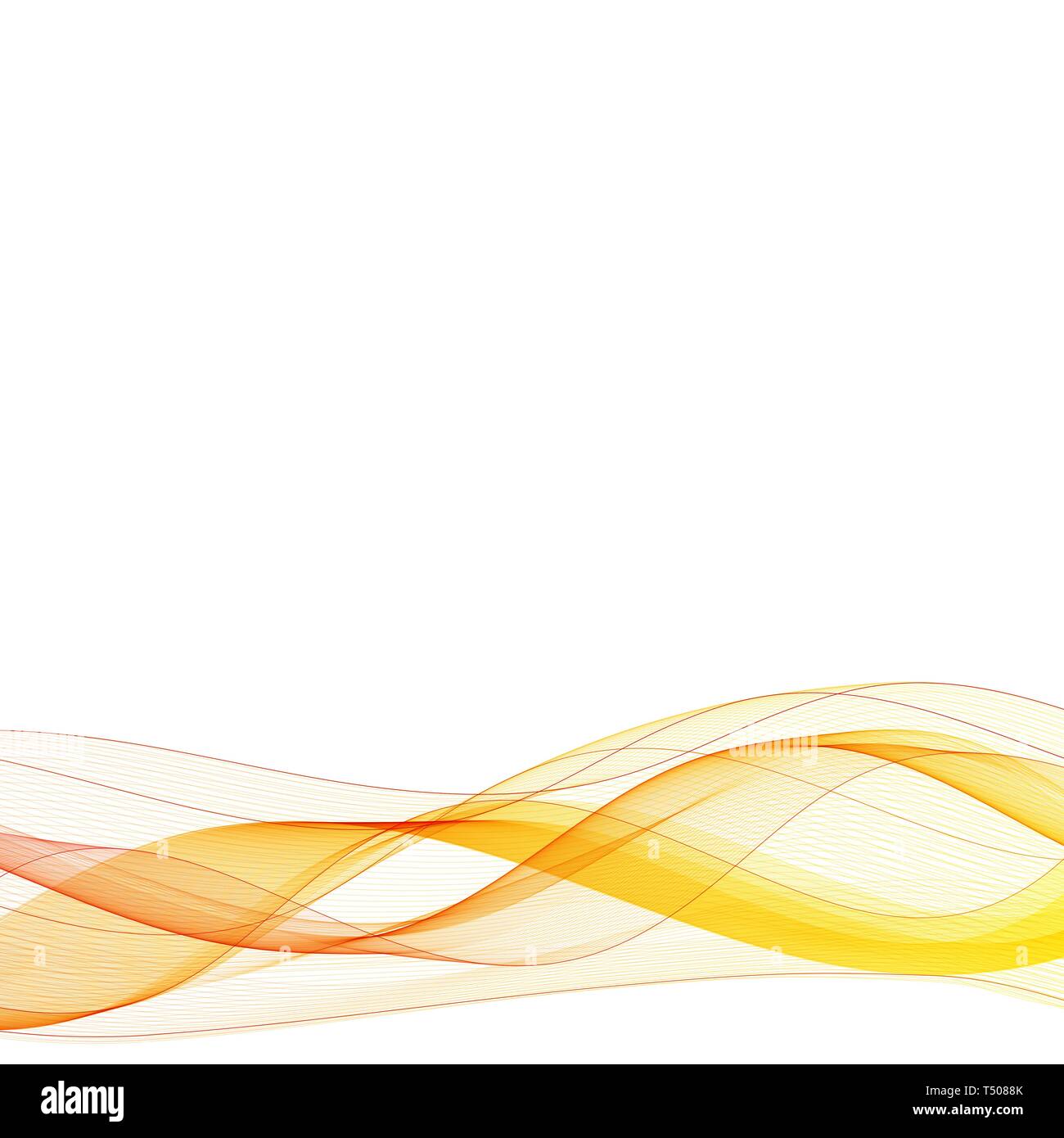 Abstract orange color wave design element. Abstract smooth color wavy ...