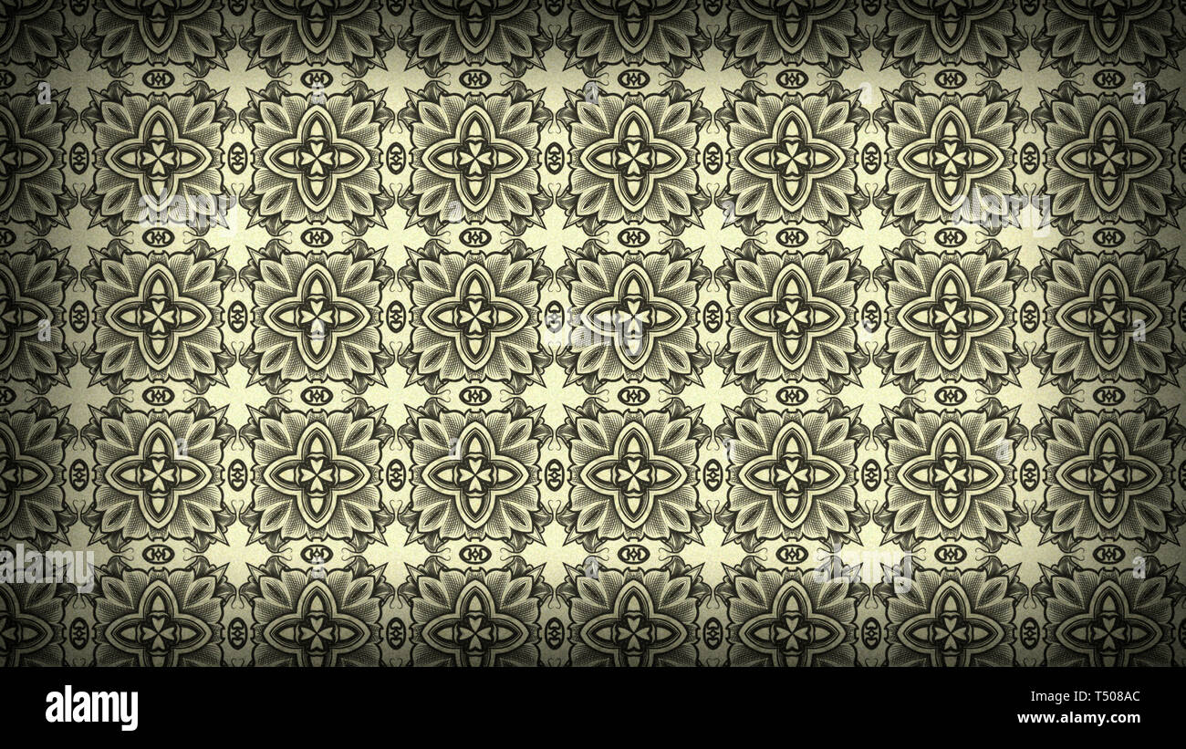 Dark Brown Floral Vintage Pattern Background Image Stock Photo - Alamy