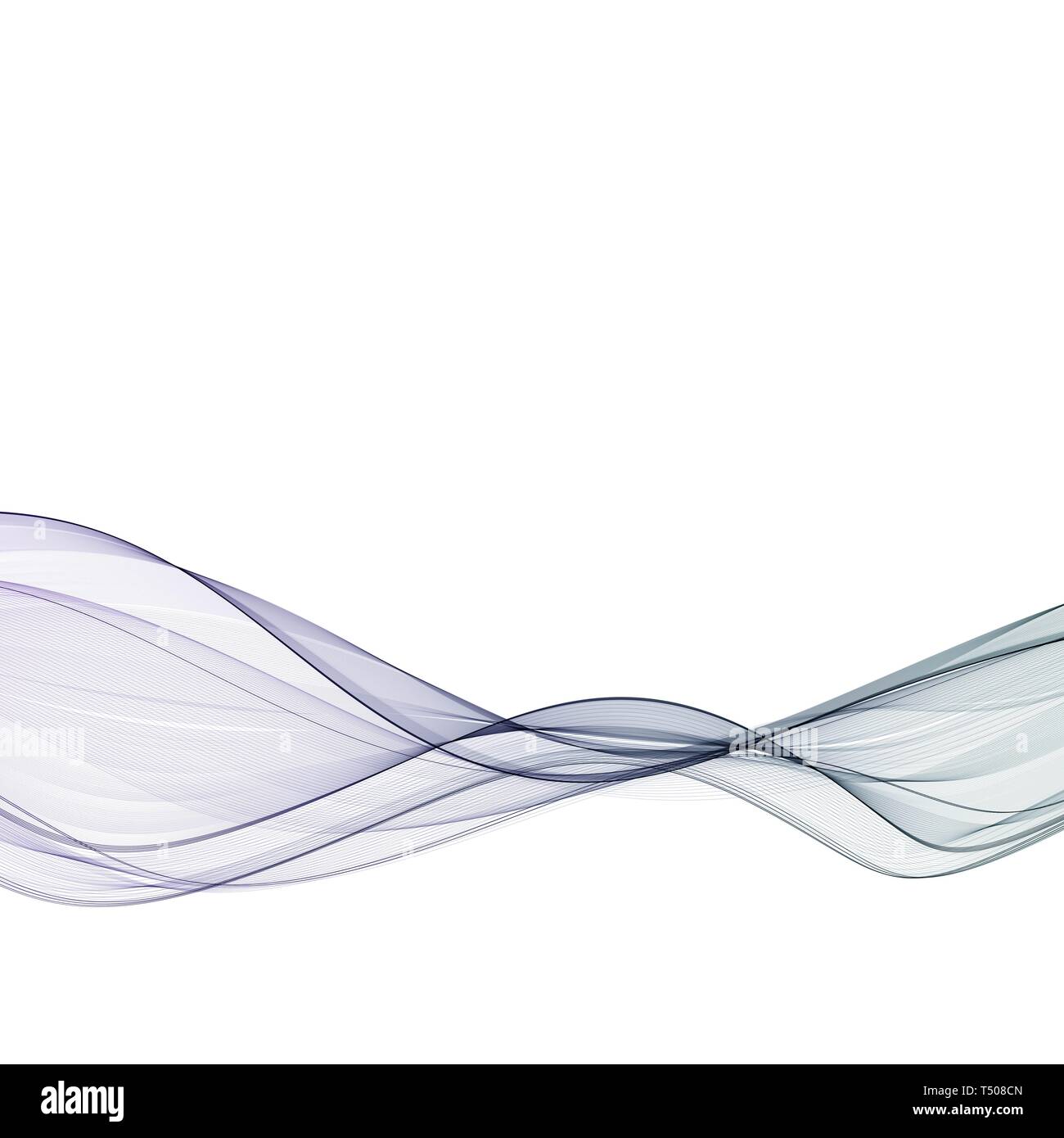 Abstract Smooth Color Wave Vector Curve Flow Blue Motion Illustration Smoke Design Vector
