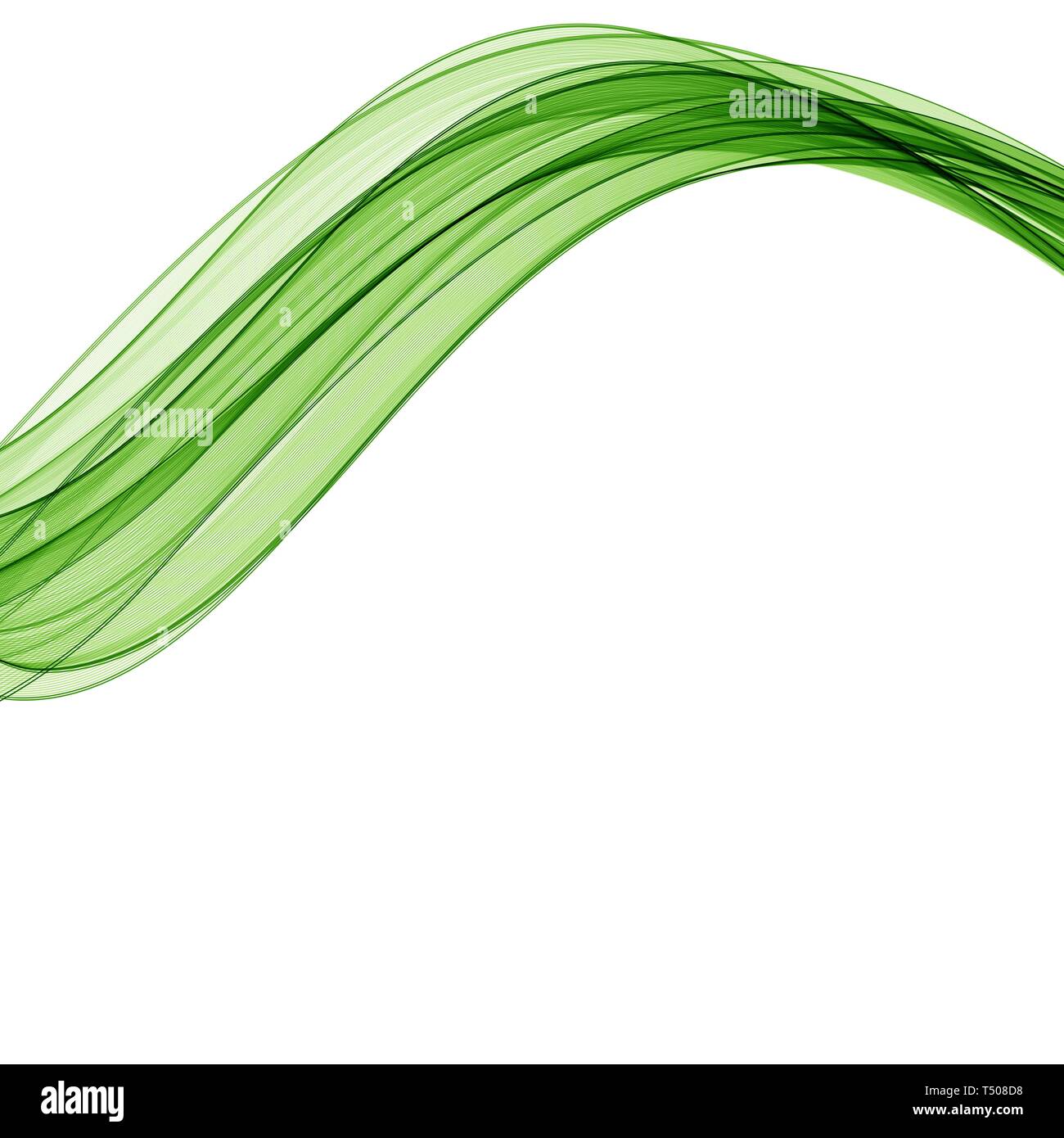 Abstract green wavy lines. Colorful vector background. Green wave. eps ...
