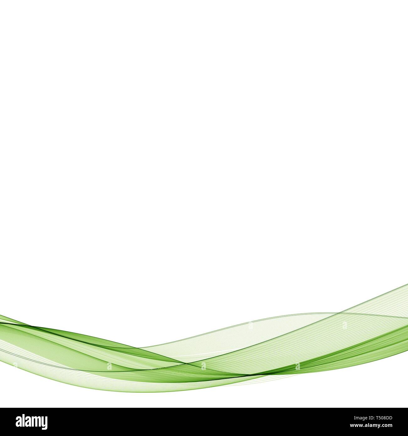 Green wave on white background.Abstract transparent wave background ...