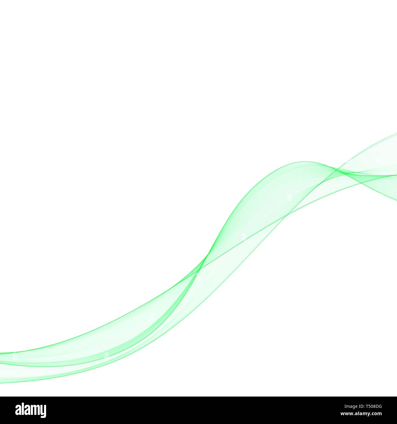 Abstract green wavy lines. Colorful vector background Stock Photo - Alamy