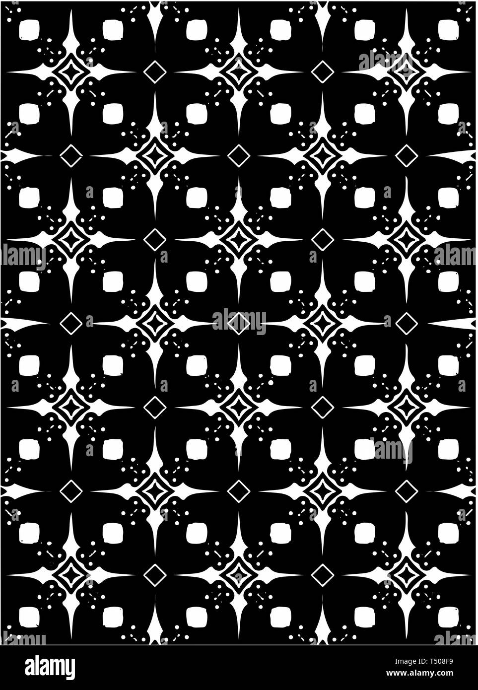 Black and white ornate geometric pattern and abstract background Stock ...