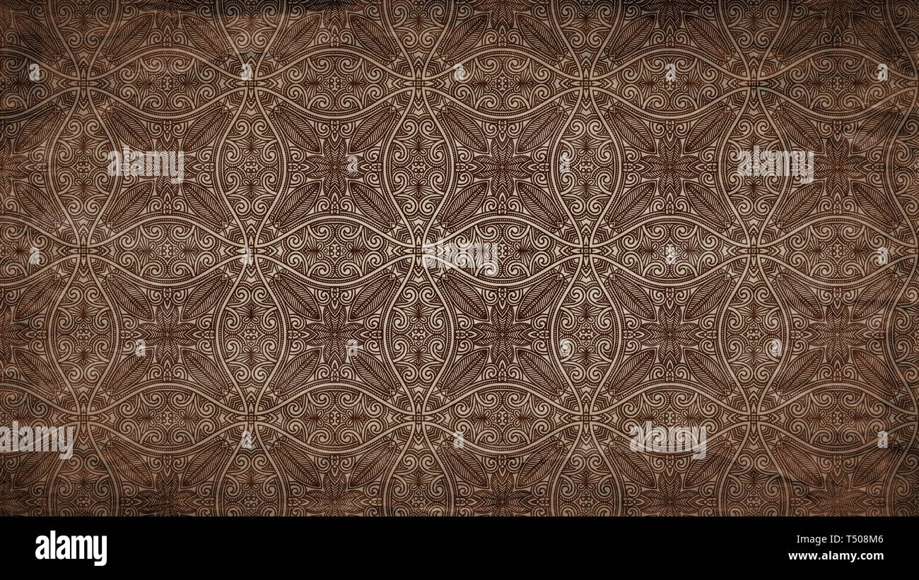 Dark Brown Vintage Floral Wallpaper Pattern Stock Photo - Alamy
