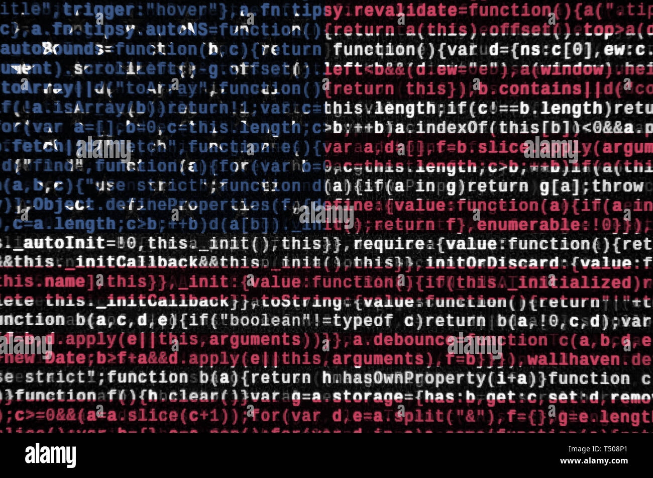 United States of America flag is depicted on the screen with the ...