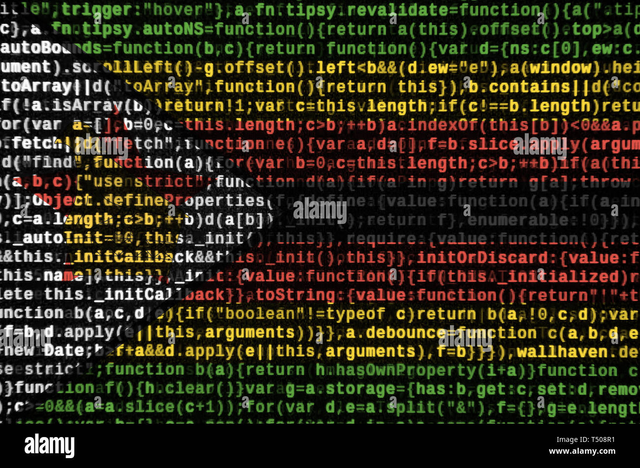 Zimbabwe flag is depicted on the screen with the program code. The ...