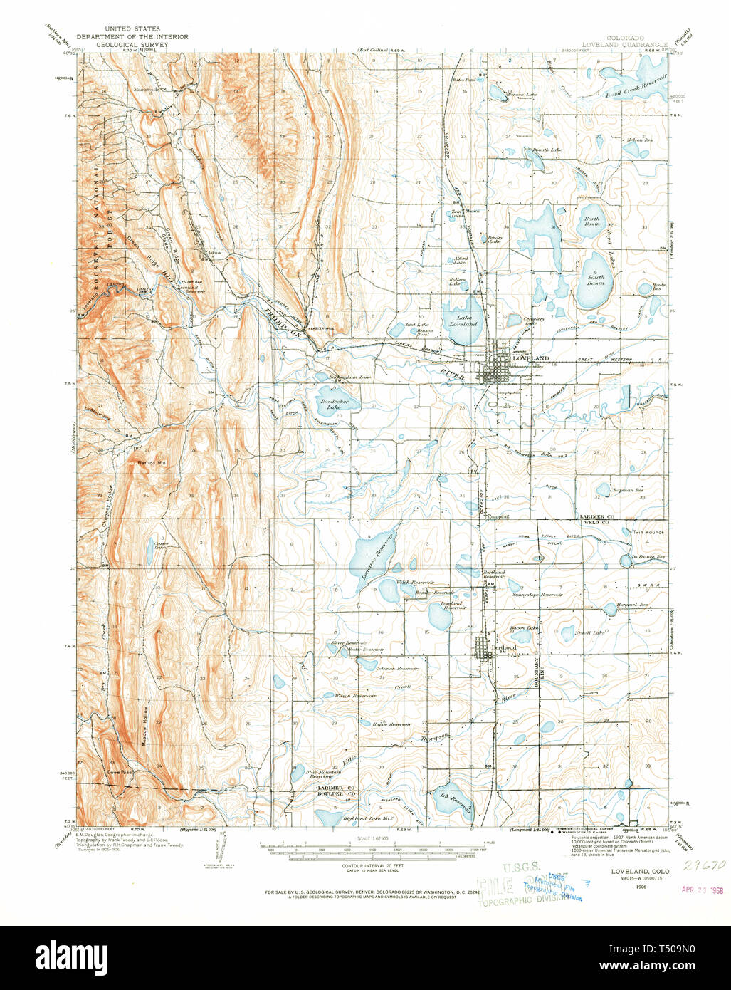 Map of loveland colorado Cut Out Stock Images & Pictures - Alamy