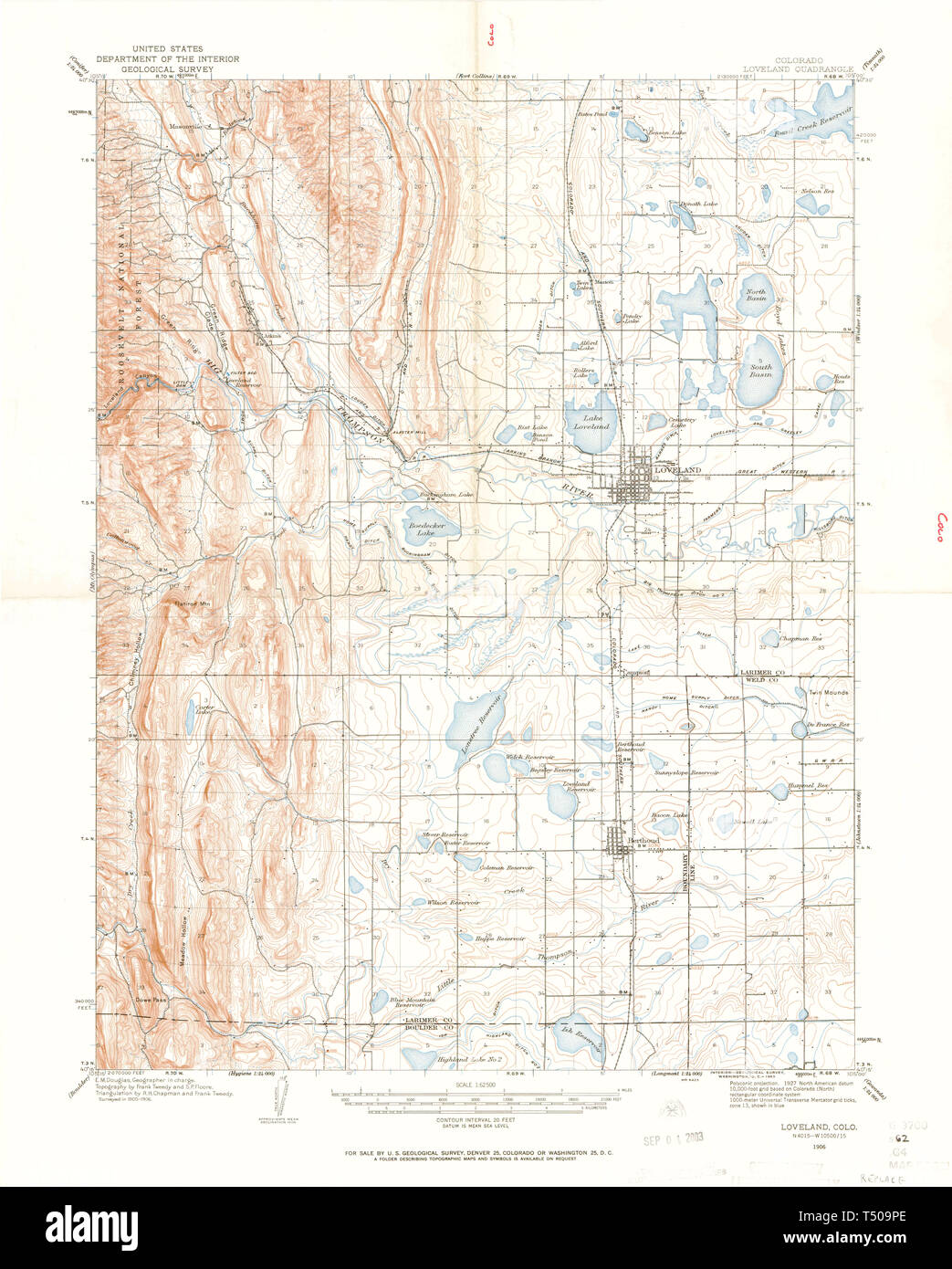 Map of loveland hi-res stock photography and images - Alamy