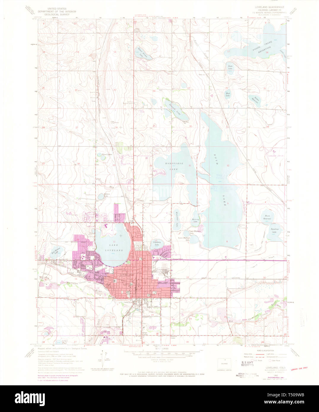 Map of loveland colorado Cut Out Stock Images & Pictures - Alamy