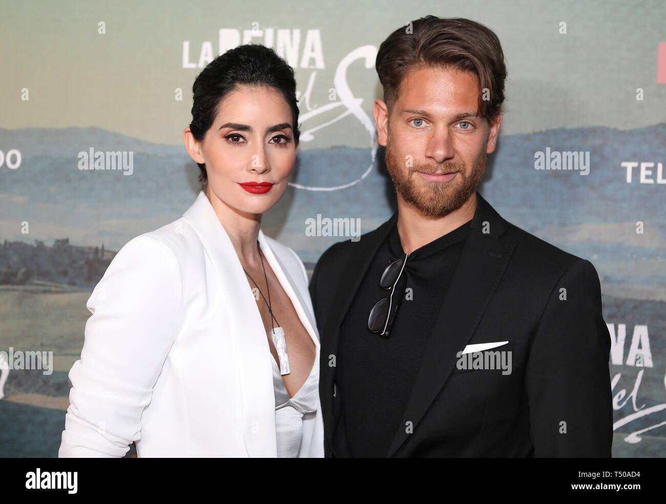 Miami, FL, USA. 18th Apr, 2019. Paola Nuñez and Benjamin Nathan-Serio ...