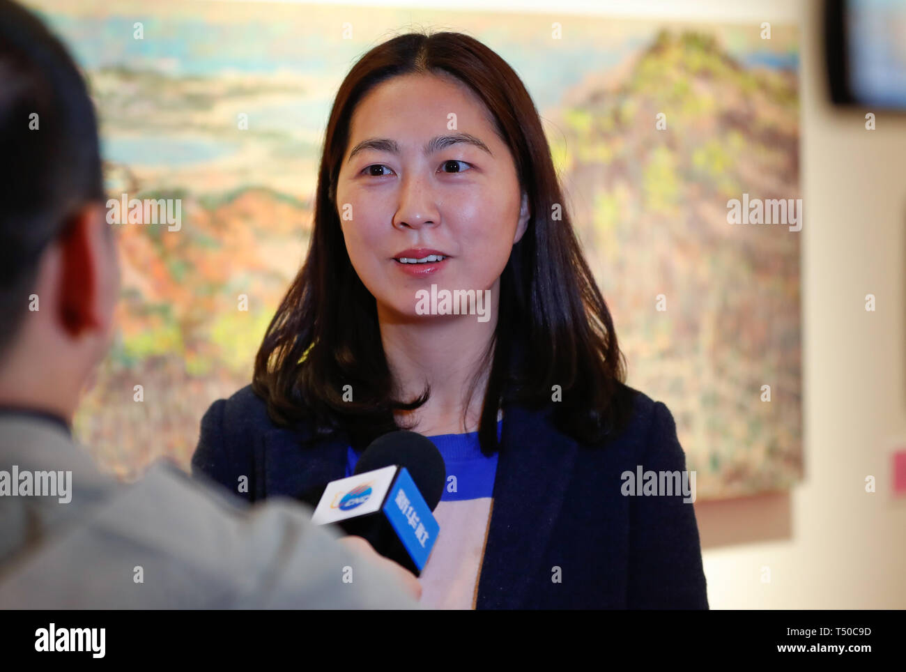 Seoul, South Korea. 2nd Apr, 2019. Kim Haeju, co-curator of the ...