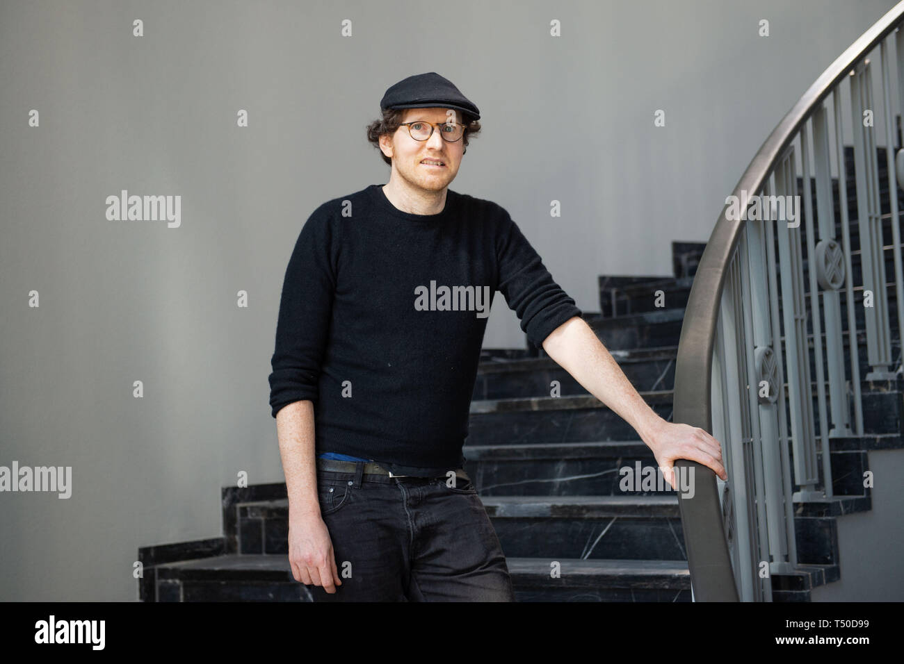 Berlin, Germany. 15th Apr, 2019. Artist Guido van der Werve stands in ...