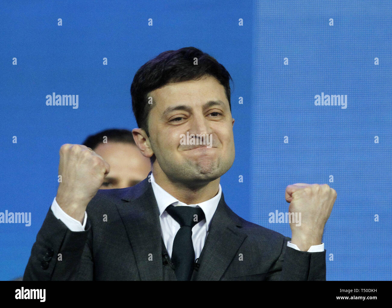 April 19, 2019 - Kiev, Ukraine - Ukrainian comedian actor and ...