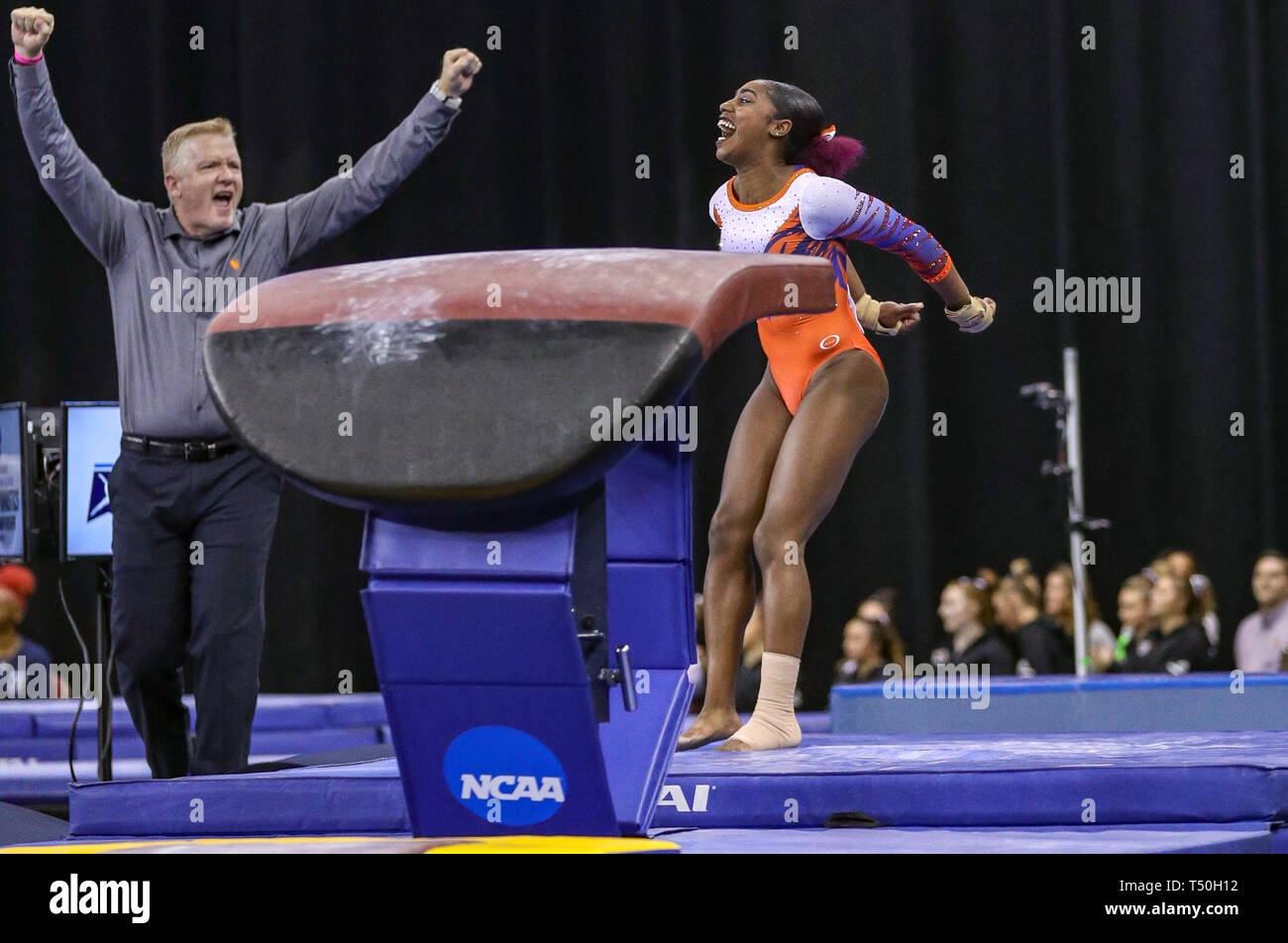 Fort Worth, TX, USA. 19th Apr, 2019. Auburn's Derrian Gobourne ...