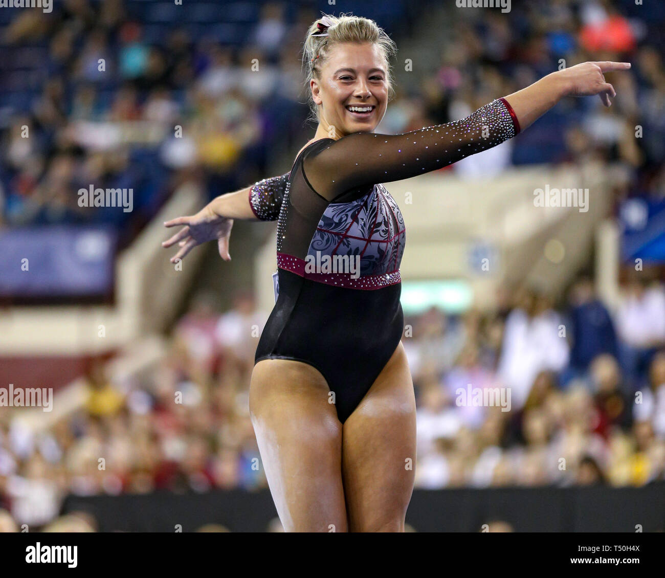 Fort Worth, TX, USA. 19th Apr, 2019. Denver's Maddie Karr performs on ...