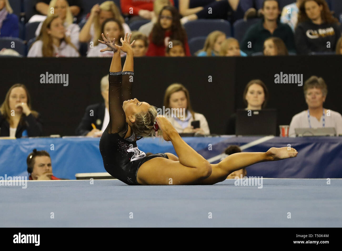Fort Worth, TX, USA. 19th Apr, 2019. University of Utah gymnast SYDNEY ...
