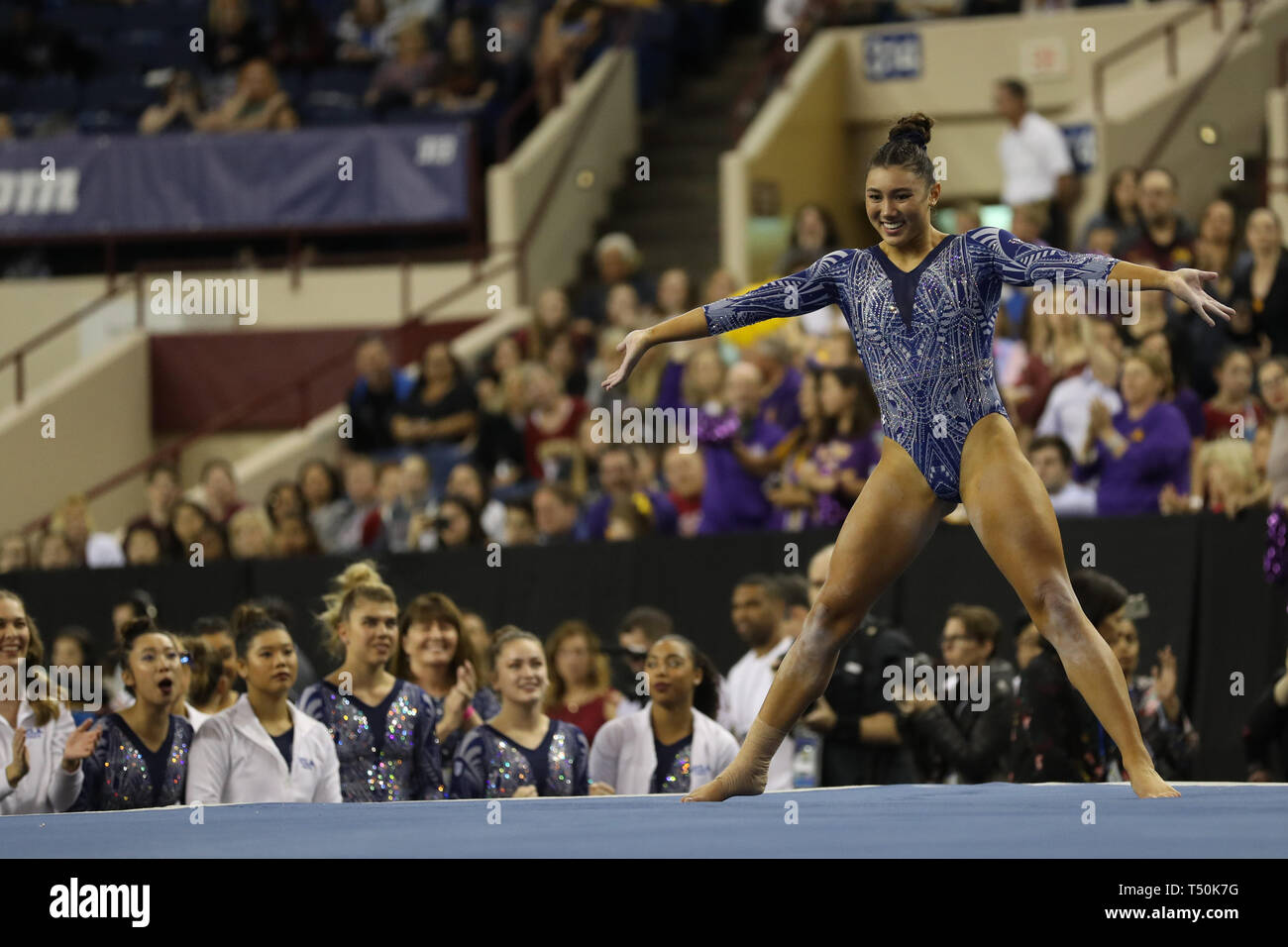 Fort Worth, TX, USA. 19th Apr, 2019. UCLA gymnast Kyla Ross competes ...