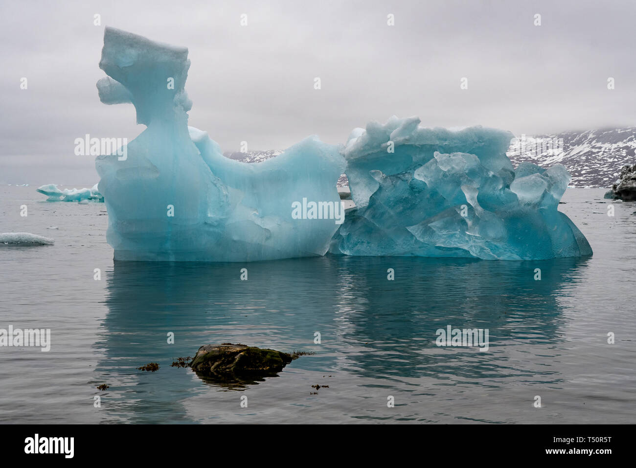 Ice formation carved by wind and rain in the coastal waters of western ...