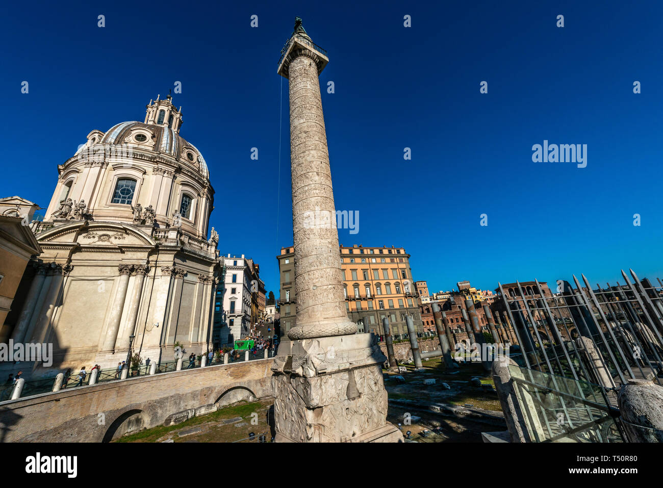 Roman triumphal column, Rome, Italy Stock Photo - Alamy