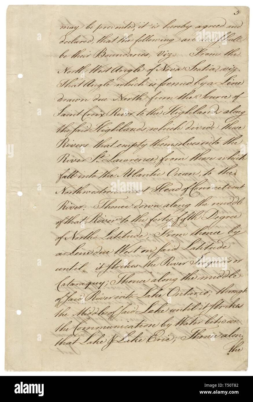 The Treaty of Paris, sent to Congress by the American negotiators John ...