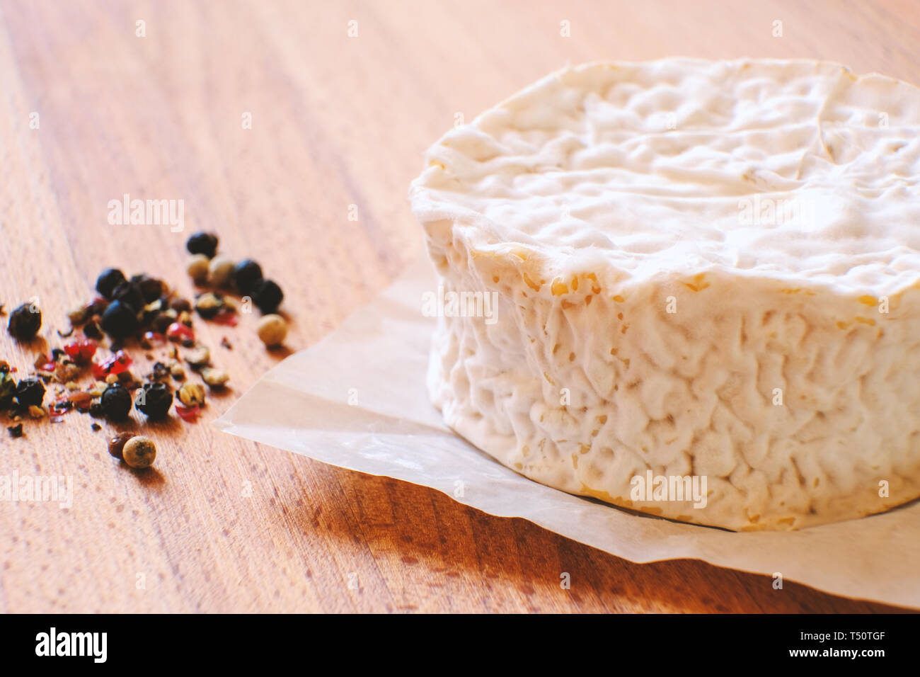 Camembert cheese with mold. Cheese is good for health and digestion ...
