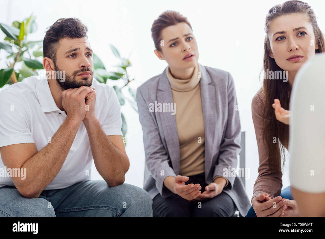 Group people having therapy hi-res stock photography and images - Alamy