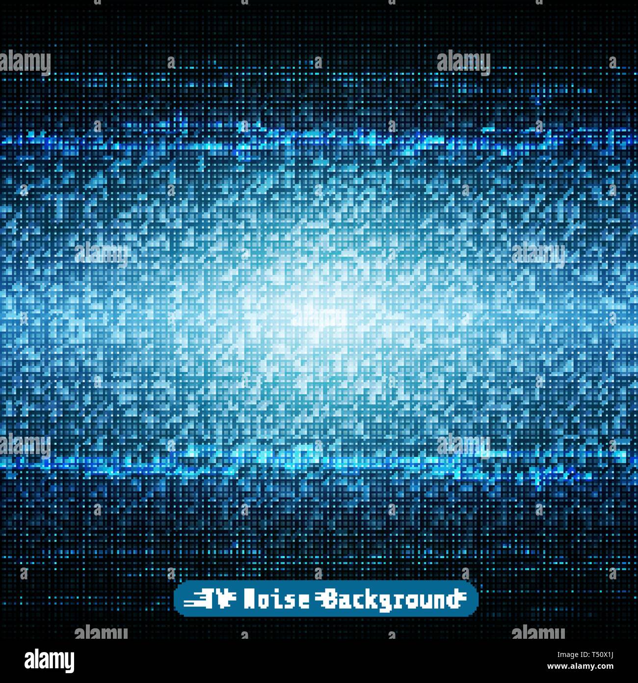 blue tv noise geometrical mosaic background pattern Stock Vector Image ...